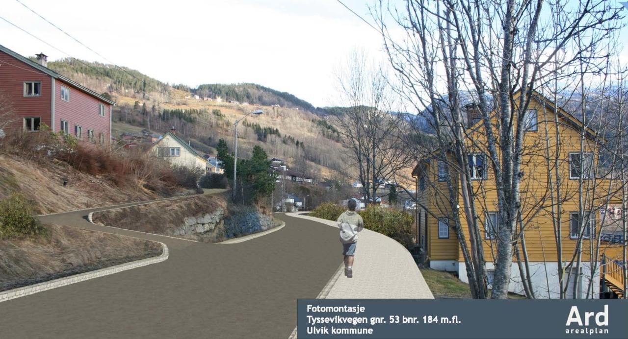 Fortau langs Tyssevikvegen, Ulvik herad - Ard arealplan