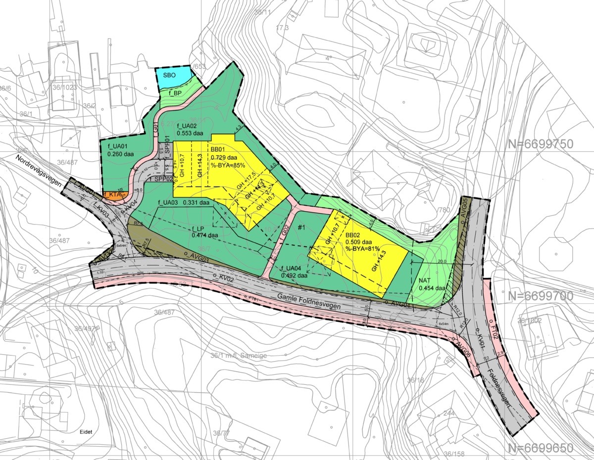Eidet, Foldnes - Ard arealplan